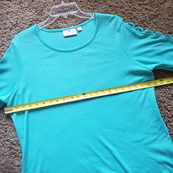 Quacker Factory | Tops | Quacker Factory Embellished Sparkle Top | Poshmark